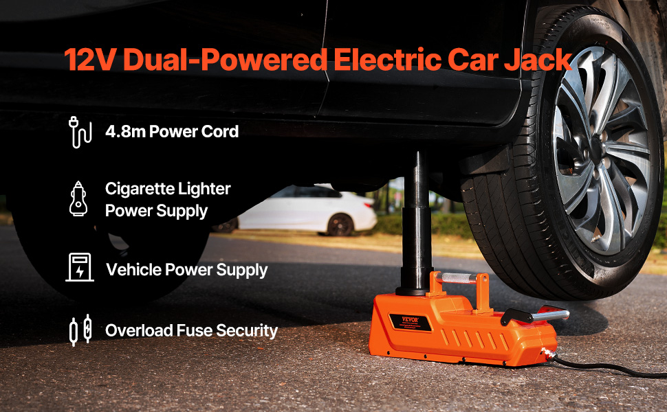 Electric Car Jack 15 Tons /33000 lbs Portable Jack kit with LED Light ...