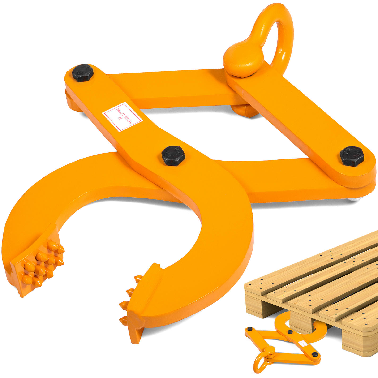 VEVOR Pallet Puller, 3T Steel Single Scissor Yellow Clamp with 6614 LBS ...