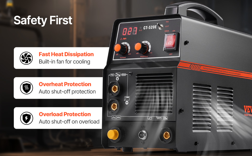 3 in 1 Plasma Cutter Welder Machine CT-520E TIG/MMA Plasma Cutter Combo ...