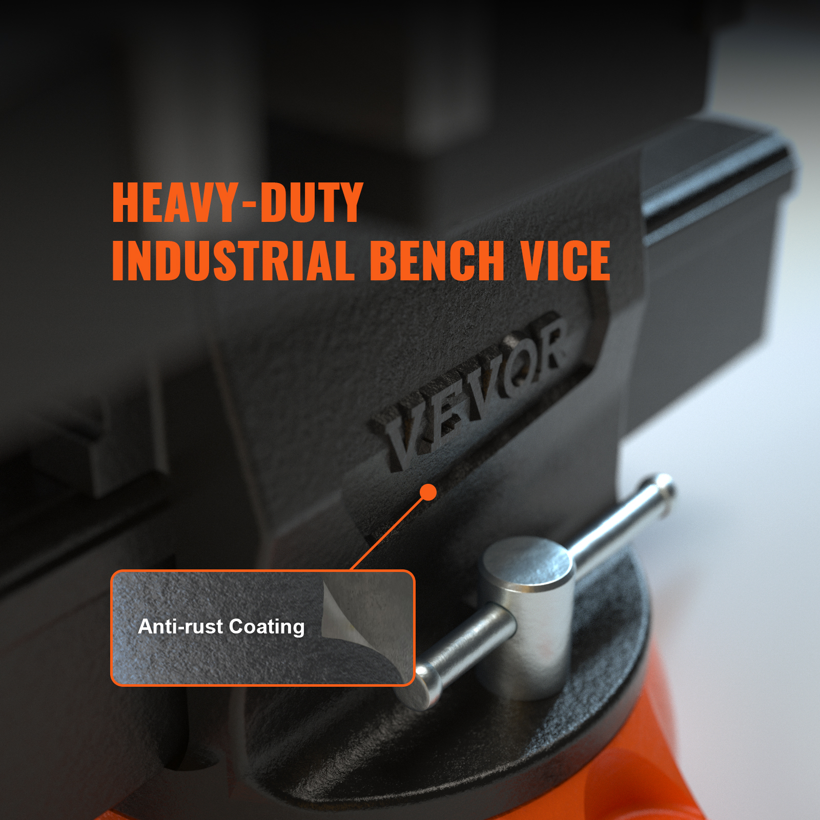 VEVOR Bench Vise, 6.5" Jaw Width 6.5" Forward &9.3" Reverse Opening ...