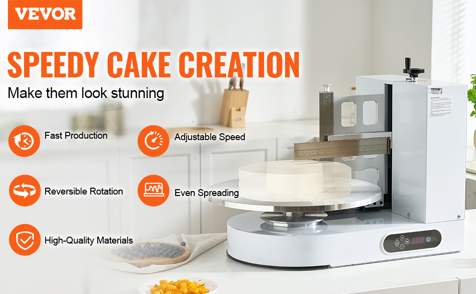 VEVOR Cake Decorating Machine Cake Frosting Spreading for 4" to 16 ...