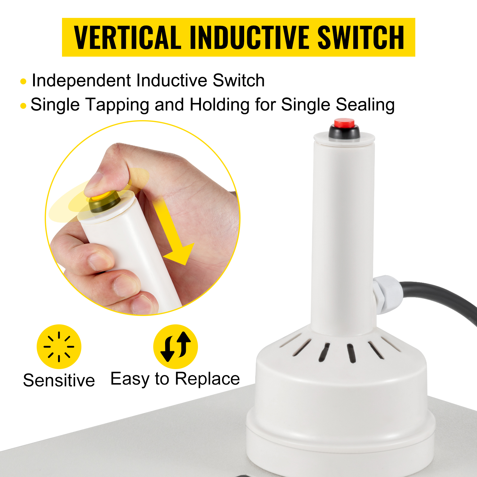 VEVOR Induction Sealer, 20mm-100mm 110V Induction Bottle Sealing Machine, Induction Sealing ...