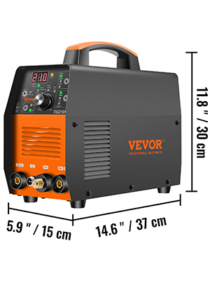VEVOR 210Amp TIG Welder, Welder TIG 3 in 1, 110/220V Dual Voltage HF ...