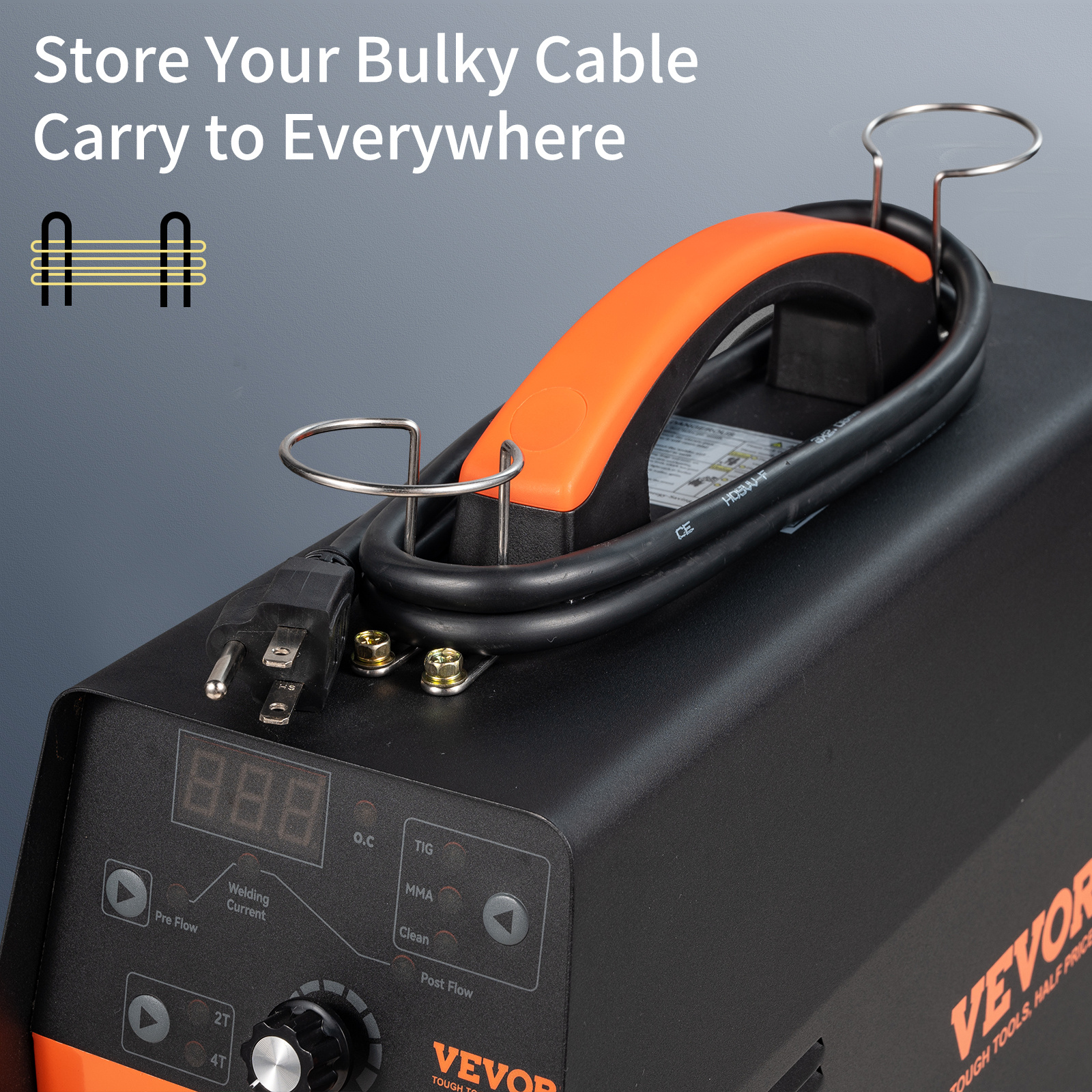 VEVOR TIG Welder 3 in 1, 110V High Frequency TIG/Stick/Clean Welding ...