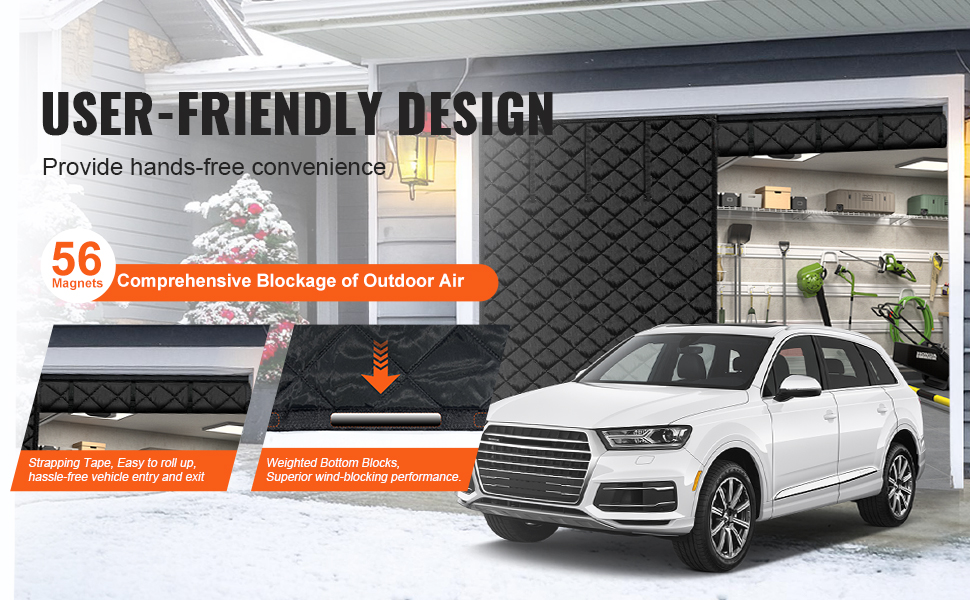 VEVOR Garage Door Screen for Winter 10.3 x 8.14 ft Garage Door ...