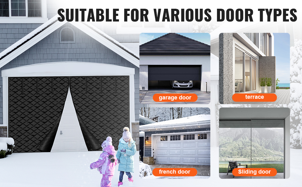 VEVOR Garage Door Screen for Winter 10.3 x 8.14 ft Garage Door ...