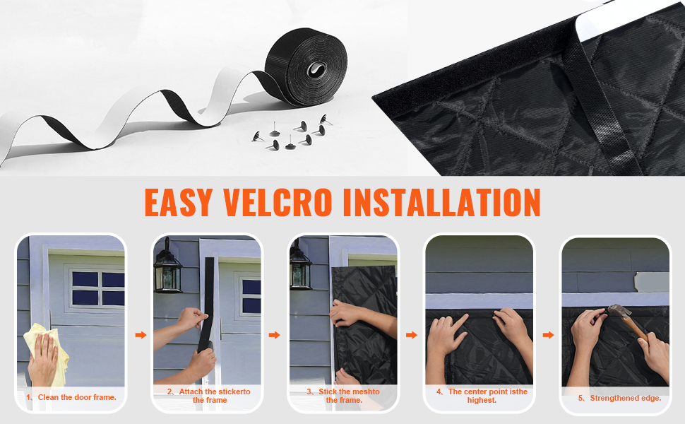 VEVOR Garage Door Screen for Winter 10.3 x 8.14 ft Garage Door ...