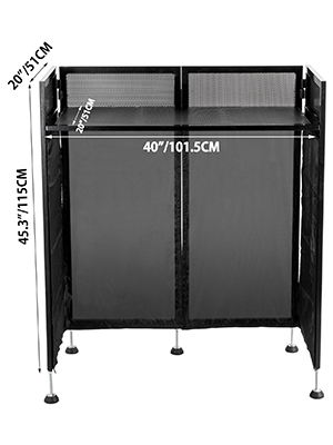 VEVOR DJ Facade Table 20x40x45 Inches, DJ Booth Flat Table Top 20x40 ...
