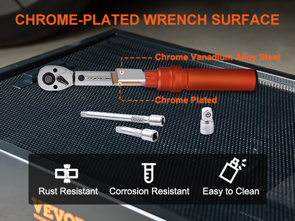 VEVOR Torque Wrench, 1/4-inch Drive Click Torque Wrench 20-200in.lb/3 ...