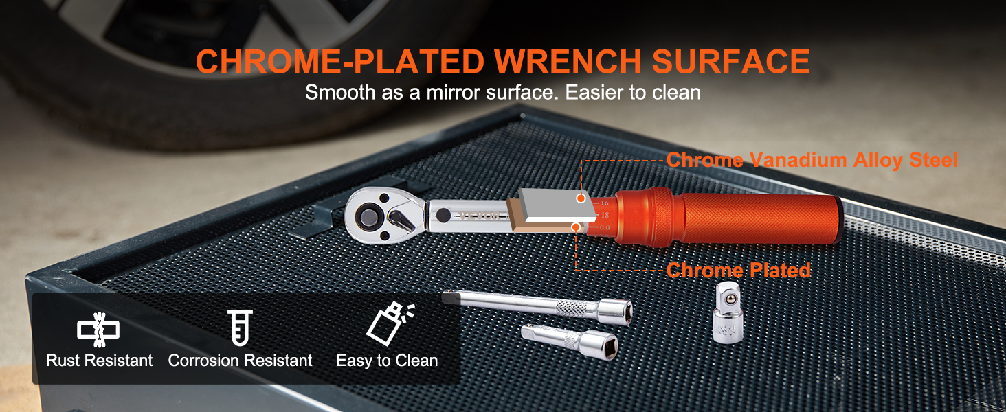 VEVOR Torque Wrench, 1/4-inch Drive Click Torque Wrench 20-200in.lb/3 ...