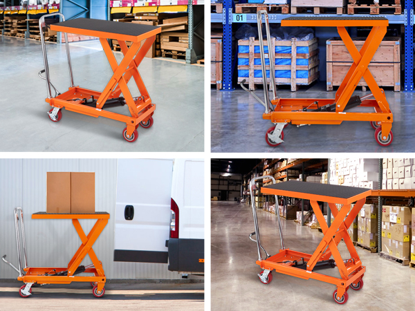 VEVOR Hydraulic Lift Table Cart, 1100lbs Capacity 35.4" Lifting Height ...