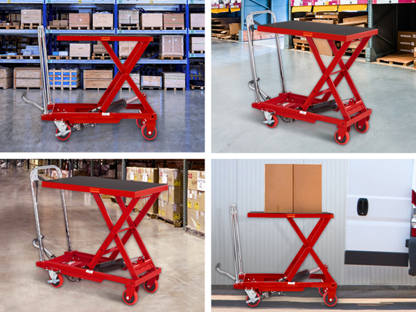 VEVOR Hydraulic Lift Table Cart, 500lbs Capacity 28.5" Lifting Height ...