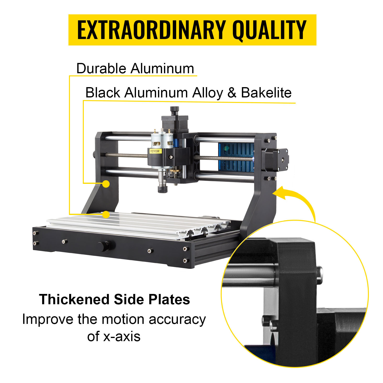 VEVOR CNC 3018 Pro 300×180×45mm CNC Machine GRBL Control Mini Engraver ...