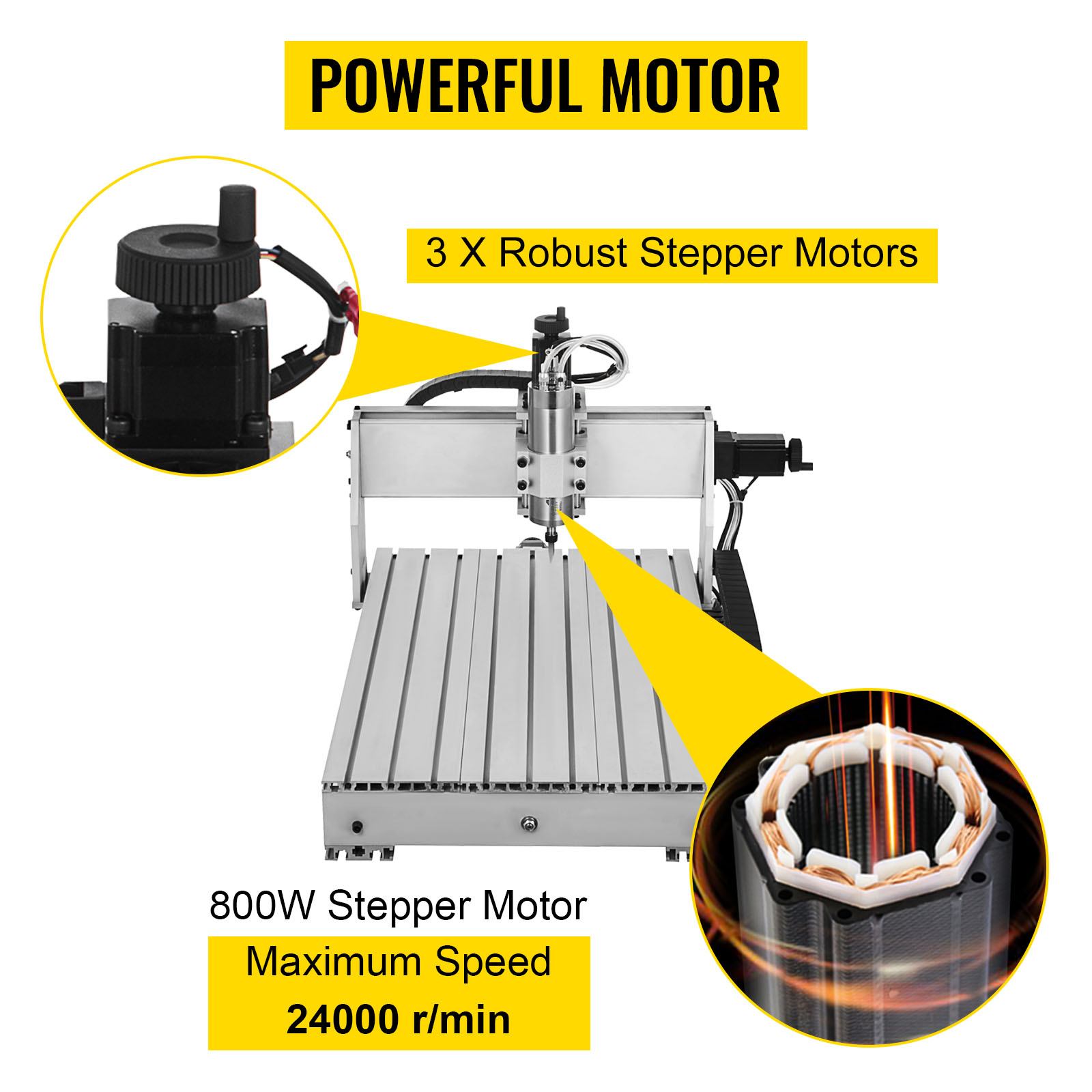 VEVOR CNC Router 6040 4 Axis CNC Router Machine 600x400mm CNC Router ...