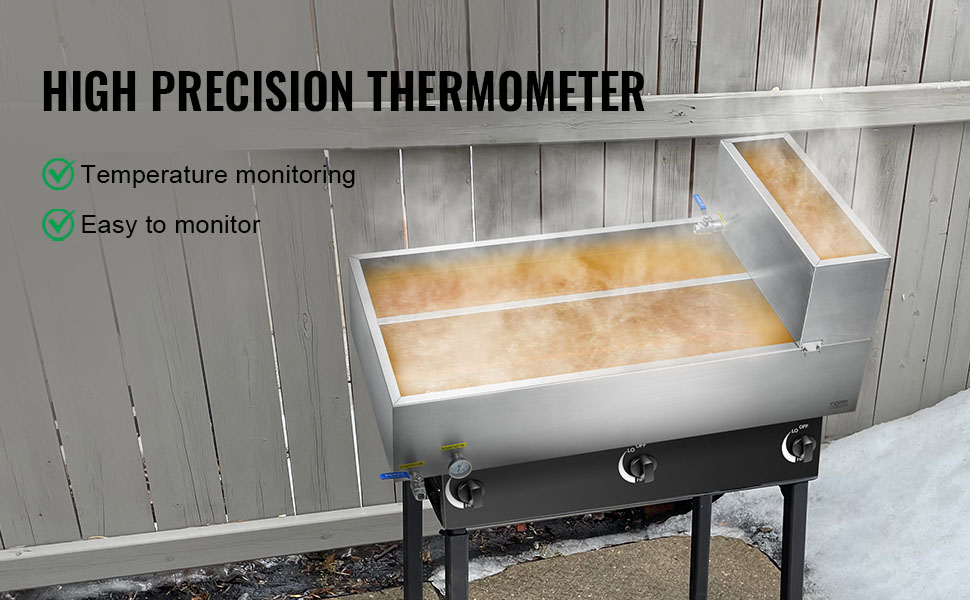 VEVOR Maple Syrup Evaporator Pan 304 Stainless Steel with Valves and ...