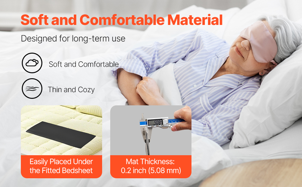 VEVOR Bed Alarm System for Elderly Adults Wireless Bed Sensor Pad with ...