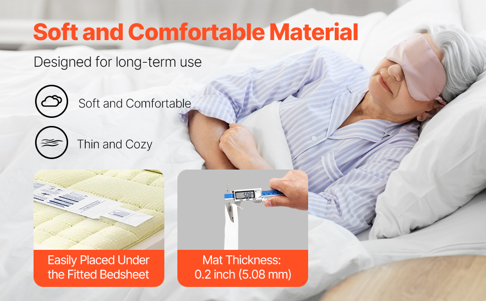 VEVOR Early Alert Bed Alarm System Wireless Bed and Chair Sensor Pad ...