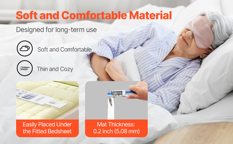VEVOR Early Alert Bed Alarm System Wireless Bed Sensor Pad & Call ...