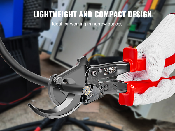 VEVOR Ratcheting Cable Cutter, 11" Ratchet Wire and Cable Cutter, Cut ...