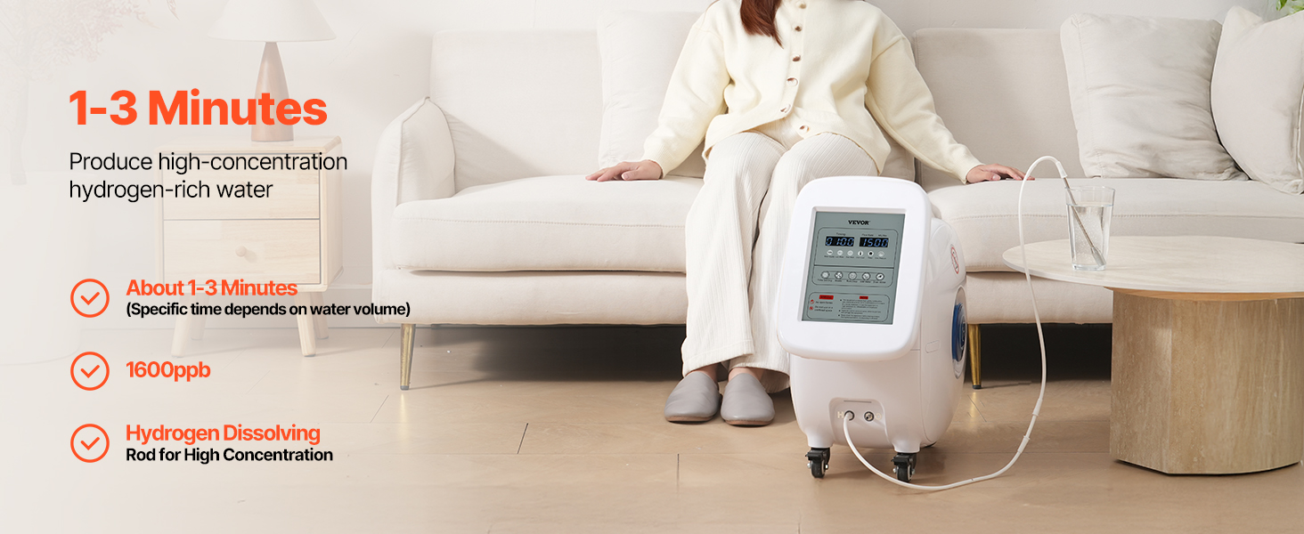 Hydrogen Inhalation Machine 99.99% High Purity 1500ml/min Portable ...