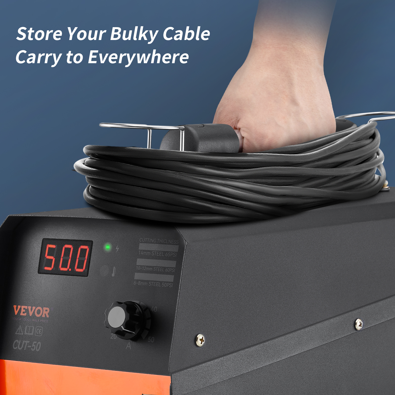 VEVOR Plasma Cutter, 50Amp, Air Cutting Machine with Plasma Torch, 110V ...