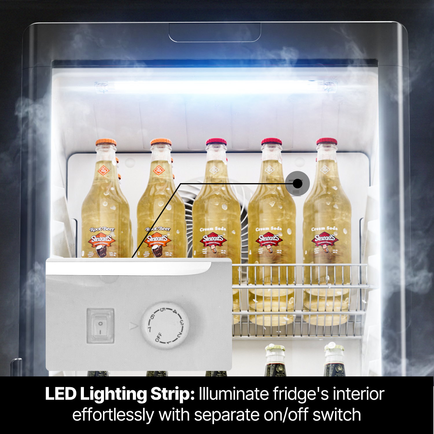 Commercial Merchandiser Refrigerator 8.1 CU.FT Glass Door Beverage ...