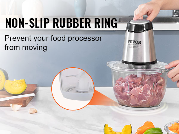 VEVOR Food Processor, Electric Meat Grinder with 4 Stainless Steel ...