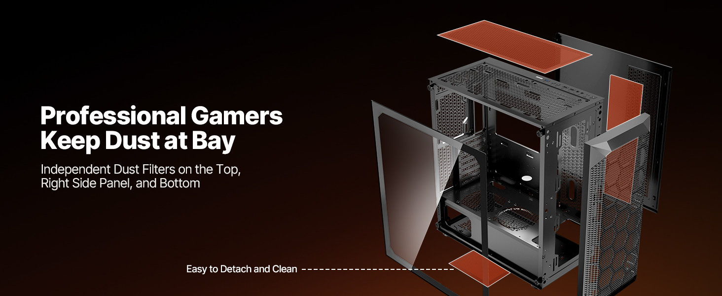 PC Case Full-Tower Gaming Computer Case with 3 PWM Fans for E-ATX ...