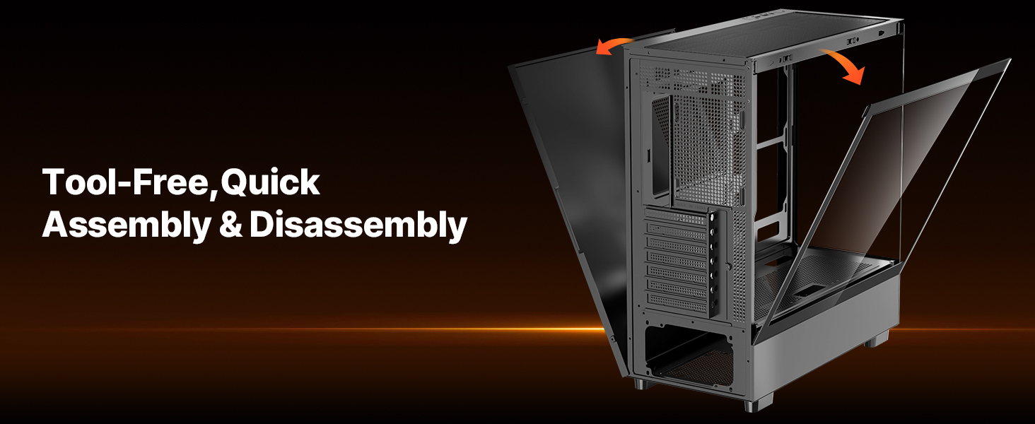 Mid-Tower ATX PC Gaming Case Computer Case with 6 x 120 mm PWM ARGB ...