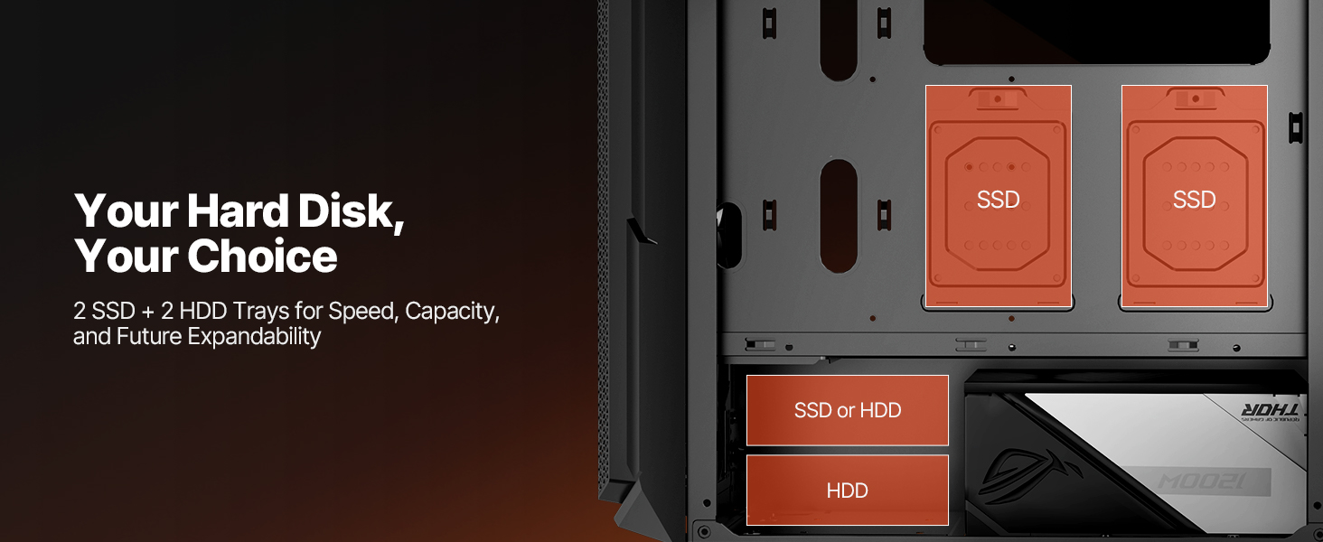 VEVOR Mid-Tower ATX PC Gaming Case Computer Case Box with 4 x 120 mm ...