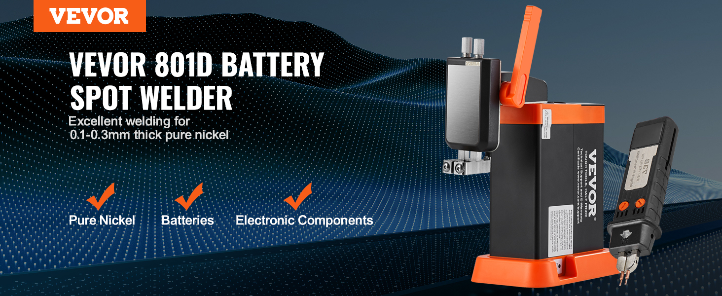 VEVOR 801D Battery Spot Welder 14.5KW Capacitor Energy Storage Pulse ...