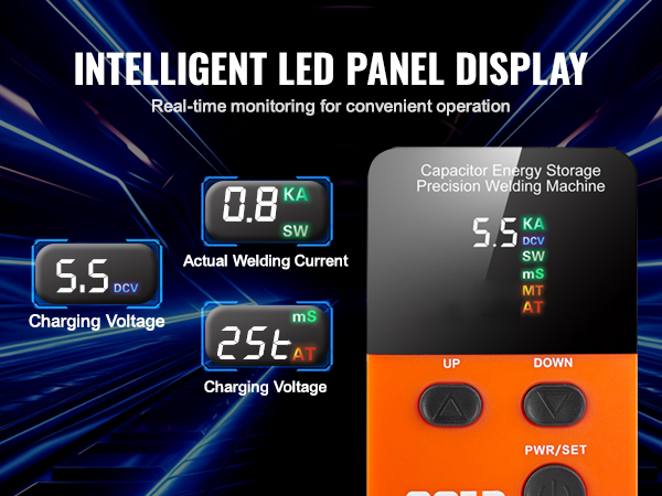 VEVOR Battery Spot Welder, 14.5KW Capacitor Energy Storage Pulse ...