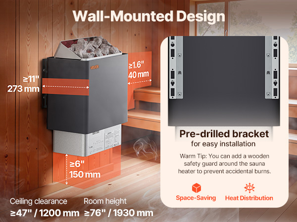 VEVOR Sauna Heater, 9KW 220V Electric Sauna Stove, Steam Bath Sauna ...