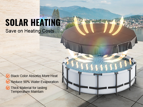 VEVOR 18 Ft Round Pool Cover, Solar Covers for Above Ground Pools ...