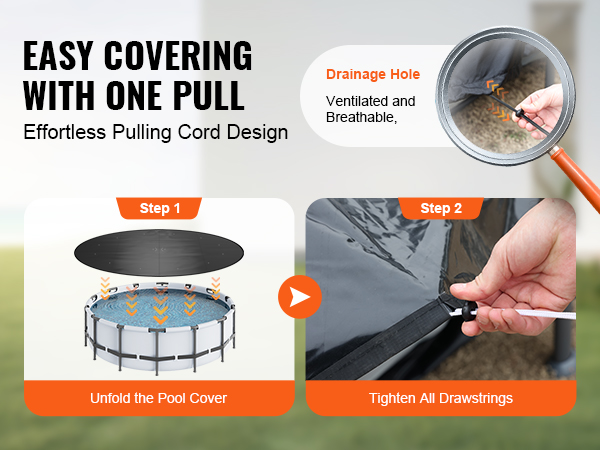 VEVOR 18 Ft Round Pool Cover, Solar Covers for Above Ground Pools ...