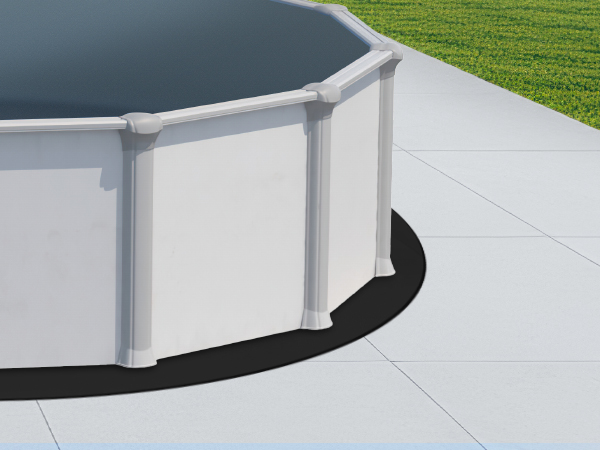 24ft Round Pool Liner Pad for Above Ground Pools Prevents Punctures ...