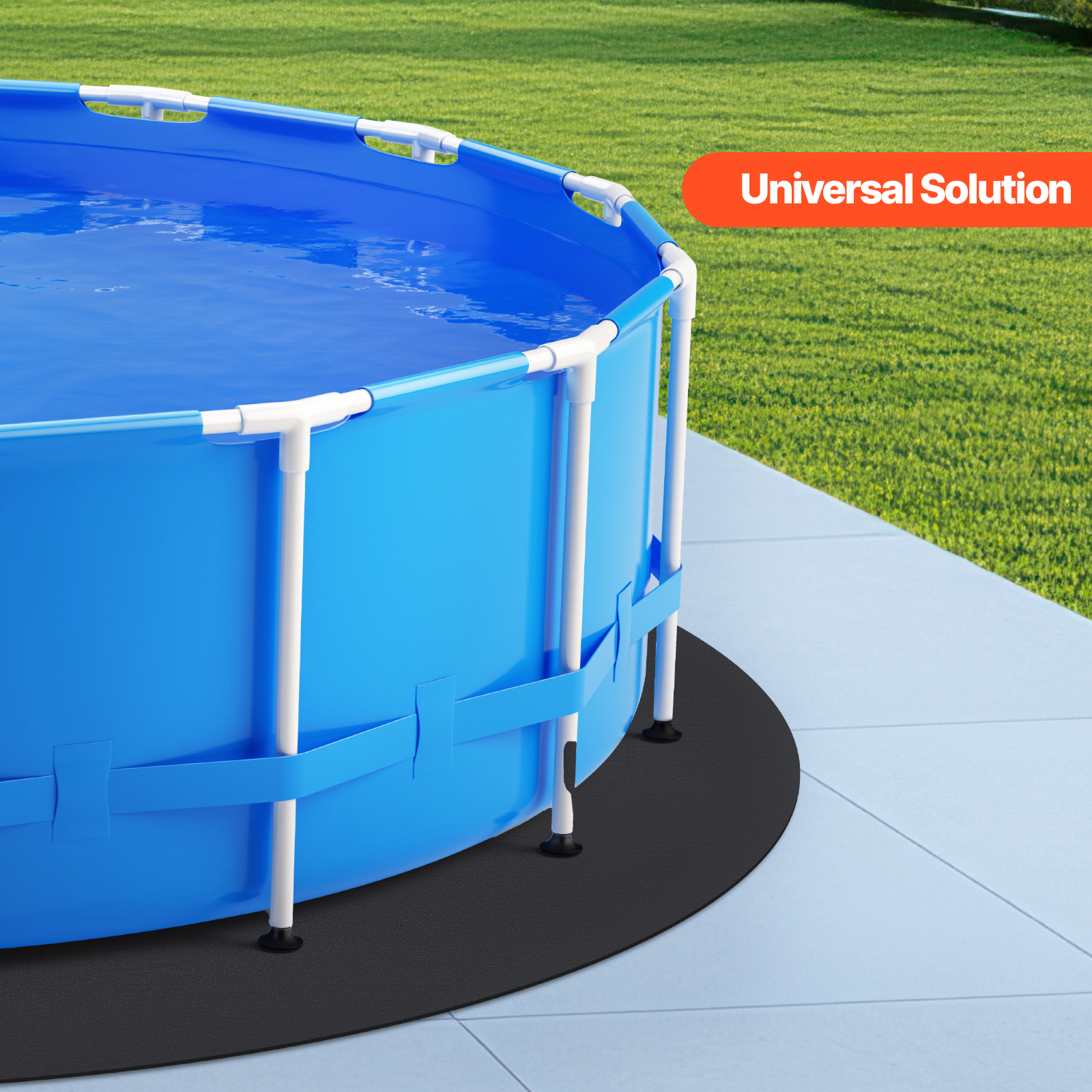 24ft Round Pool Liner Pad for Above Ground Pools Prevents Punctures ...