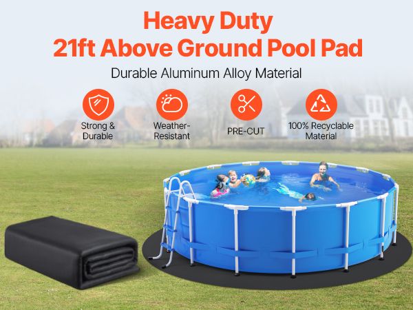 VEVOR 21ft Round Pool Liner Pad for Above Ground Pools Heavy Duty Pool ... VEVOR 21ft Round Pool Liner Pad for Above Ground Pools Heavy Duty Pool ...