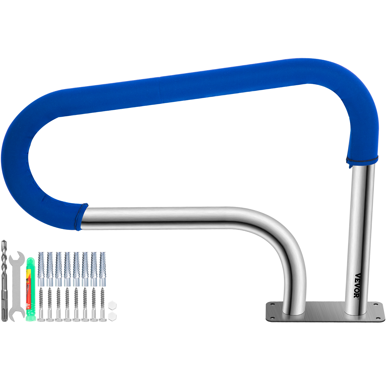 VEVOR Pool Handrail, 32 x 22.5 Swimming Pool Stair Rail, 304 Stainless ...