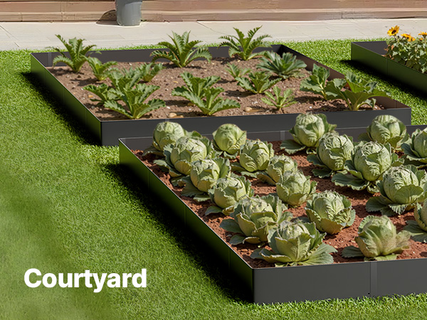 Steel Landscape Edging 4 Packs 40 x 6 in Rust-Resistant Garden Edging ...