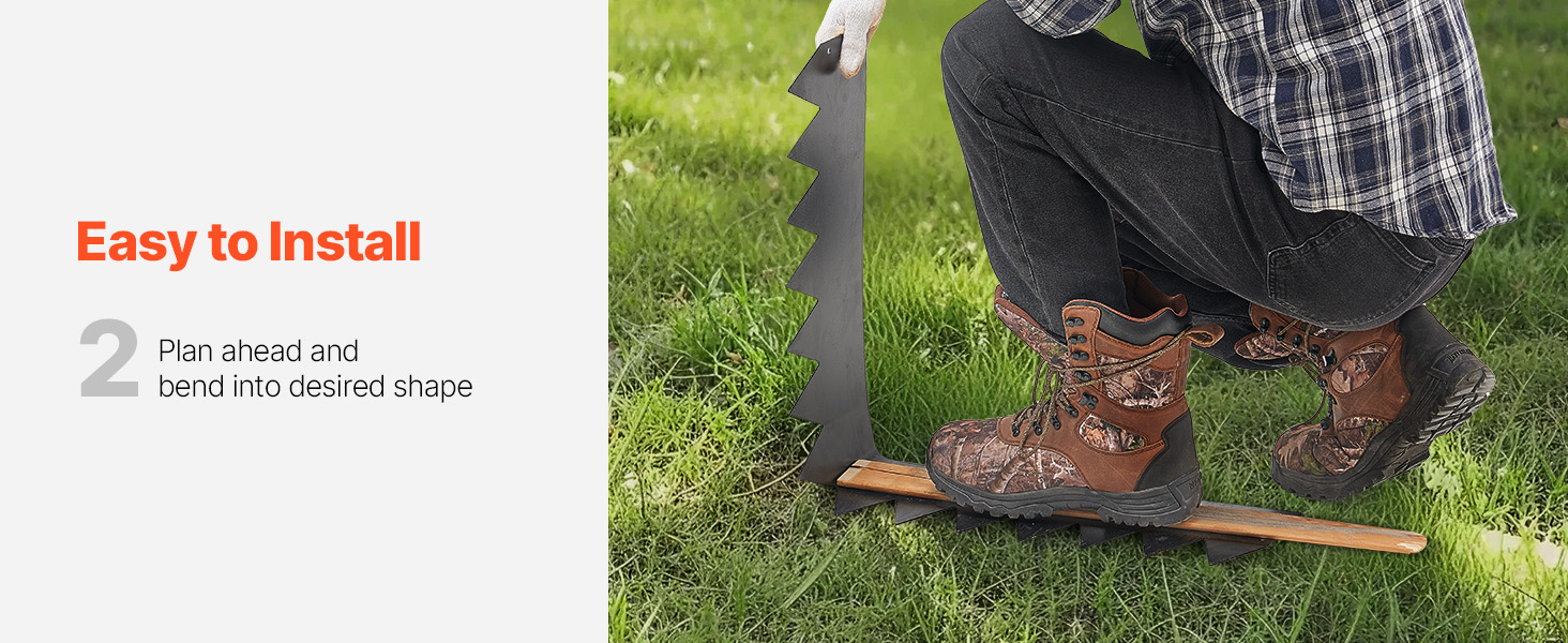 Steel Landscape Edging 4 Packs 40 x 12in Rust-Resistant Garden Edging ...