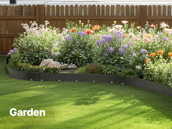 Steel Landscape Edging 5 Packs 39 x 3in Rust-Resistant Garden Edging ...