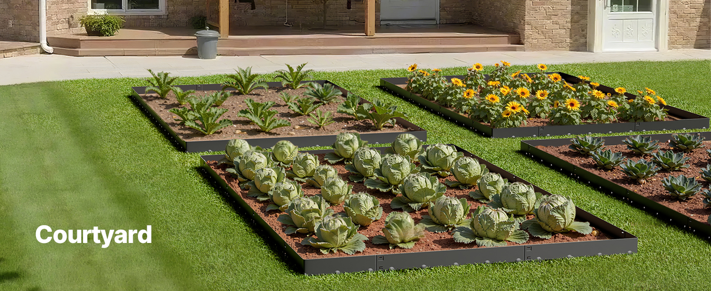 Steel Landscape Edging 5 Packs 39 x 4in Rust-Resistant Edging Border ...