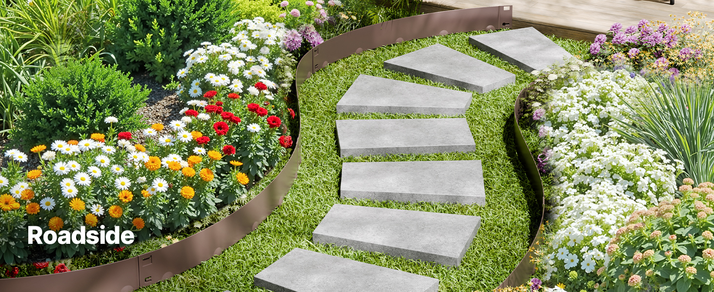 Steel Landscape Edging 5 Packs 39x3in Rust-Resistant Garden Edging ...
