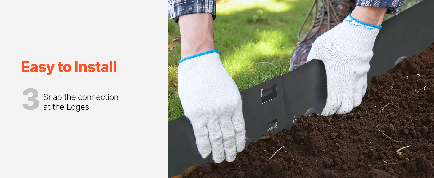 Steel Landscape Edging 5 Packs 39x5in Rust-Resistant Edging Border ...