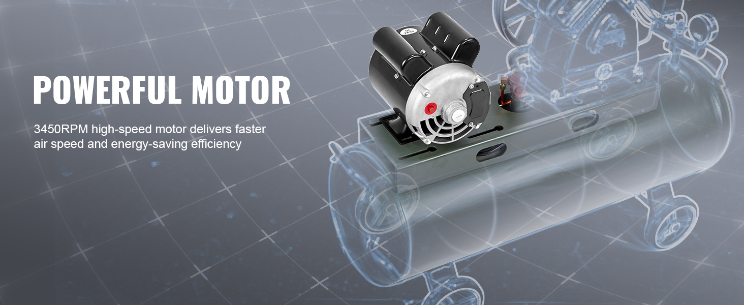VEVOR 5HP SPL Air Compressor Motor, 230V 15 Amps Electric Motor ...