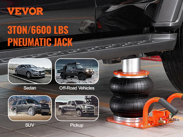 Gato neumático VEVOR Air Jack de 3 toneladas/6600 libras con columna ...