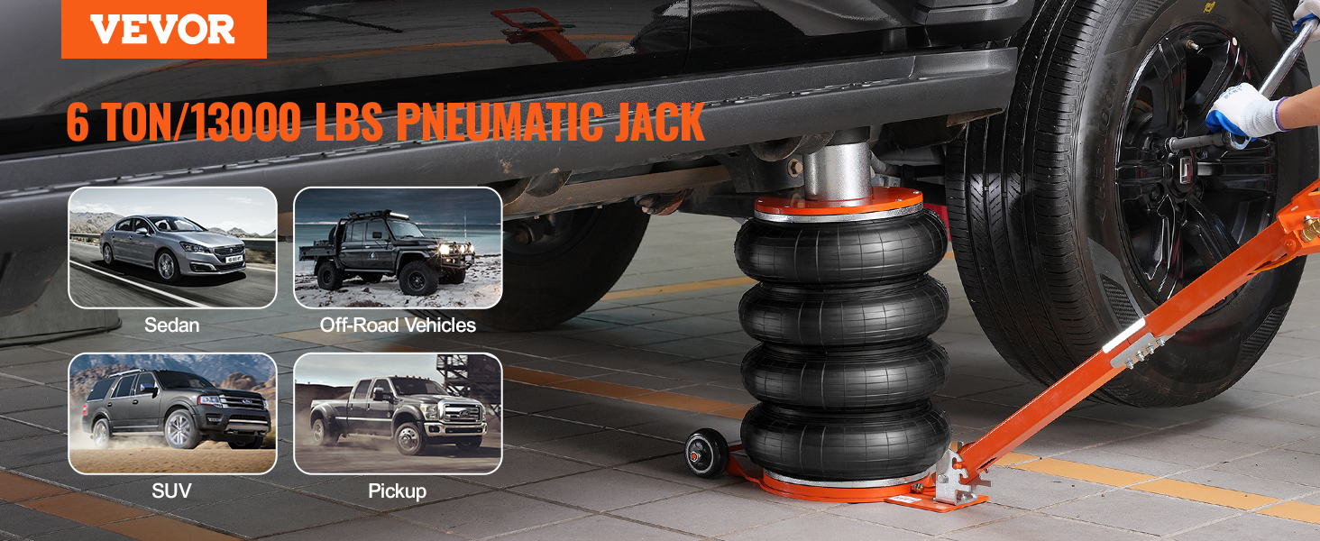 Gato neumático VEVOR Air Jack de 6 toneladas/13 000 libras con columna ...