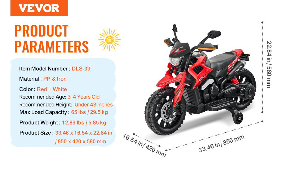 Christmas Gift! Kids Ride on Motorcycle 6V Electric Motorbike with LED ...