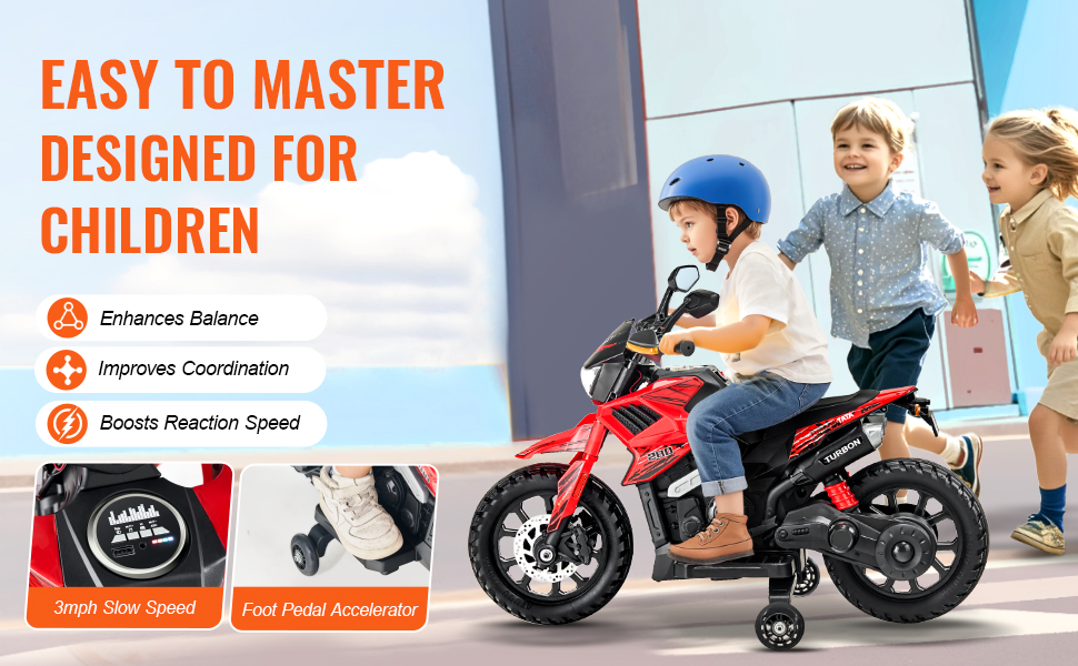 Christmas Gift! Kids Ride on Motorcycle 6V Electric Motorbike with LED ...